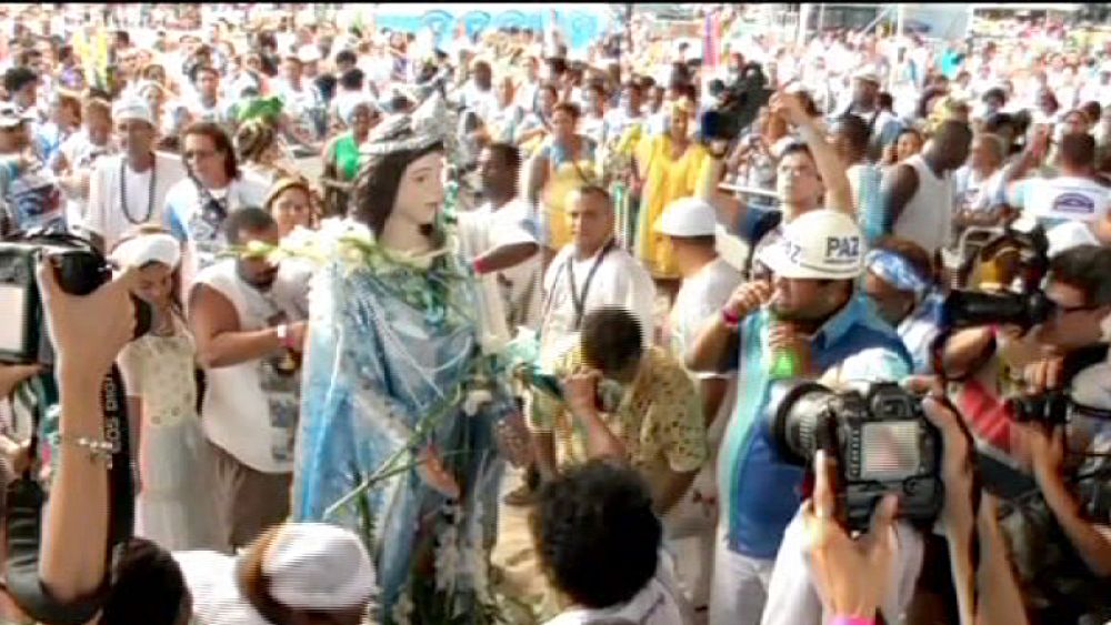 Brazilian worshippers celebrate the Goddess of the Sea | Euronews