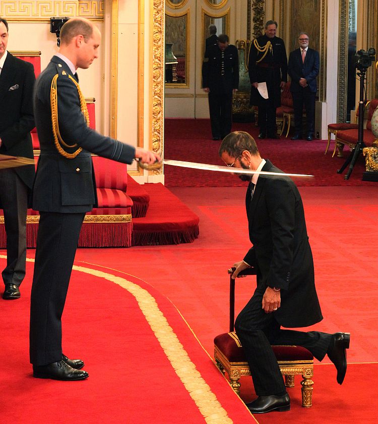 Ex-Beatle Ringo Starr knighted by Prince William in London ceremony ...