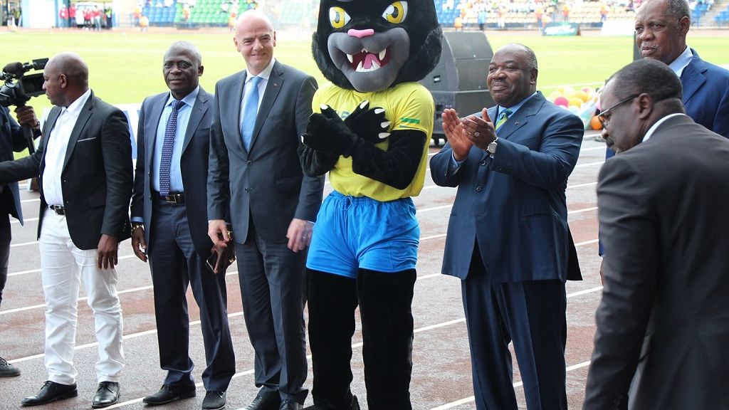 Omar Bongo, Infantino, Hayatou unveil 'Samba,' AFCON 2017 Mascot ...