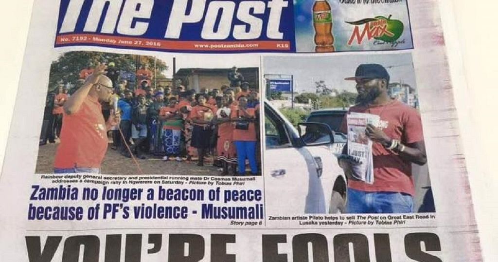 Zambia's ruling party owes closed newspaper for political ads | Africanews