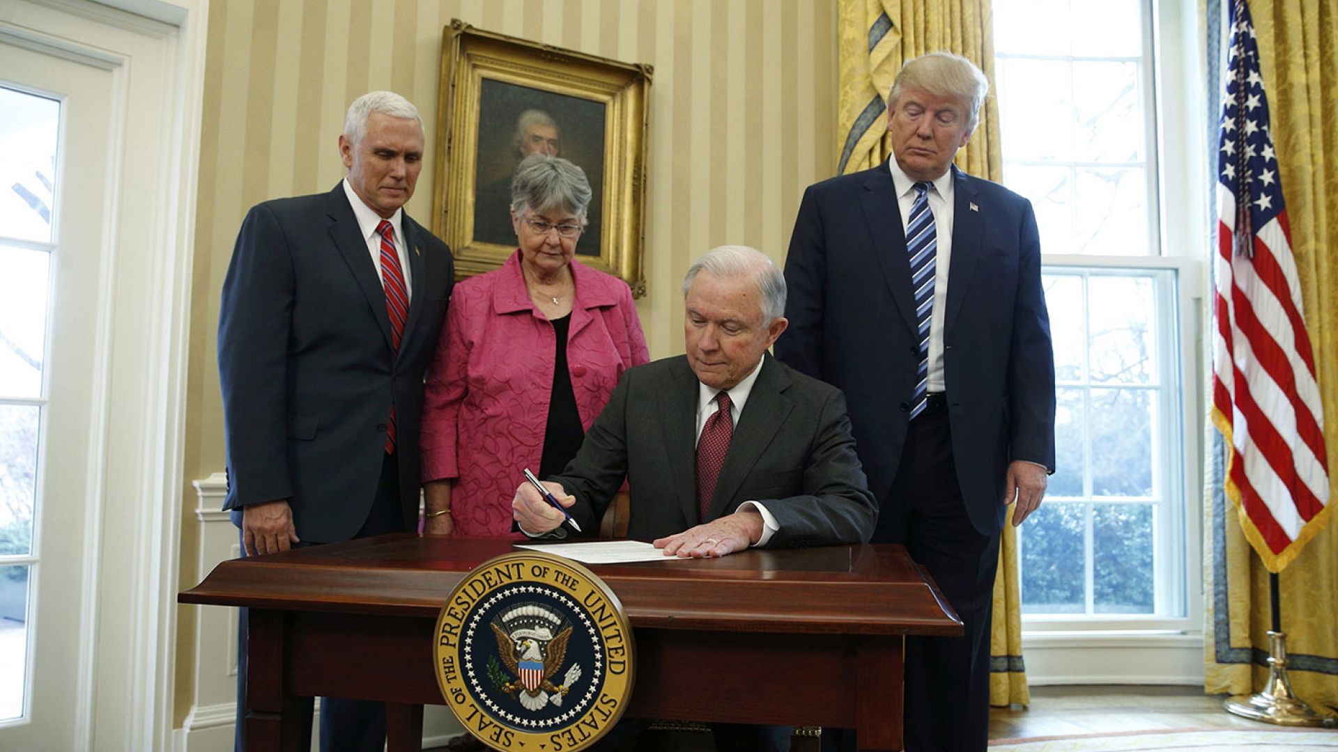 New US Attorney General Jeff Sessions sworn in | Euronews