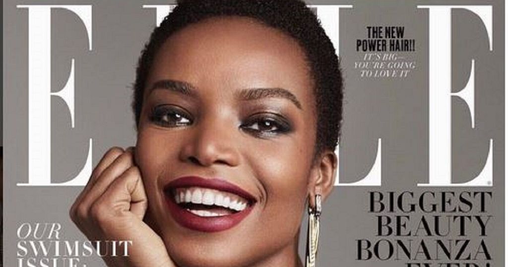 24-year-old Angolan model 'covers' Elle USA mag with her 'natural hair ...