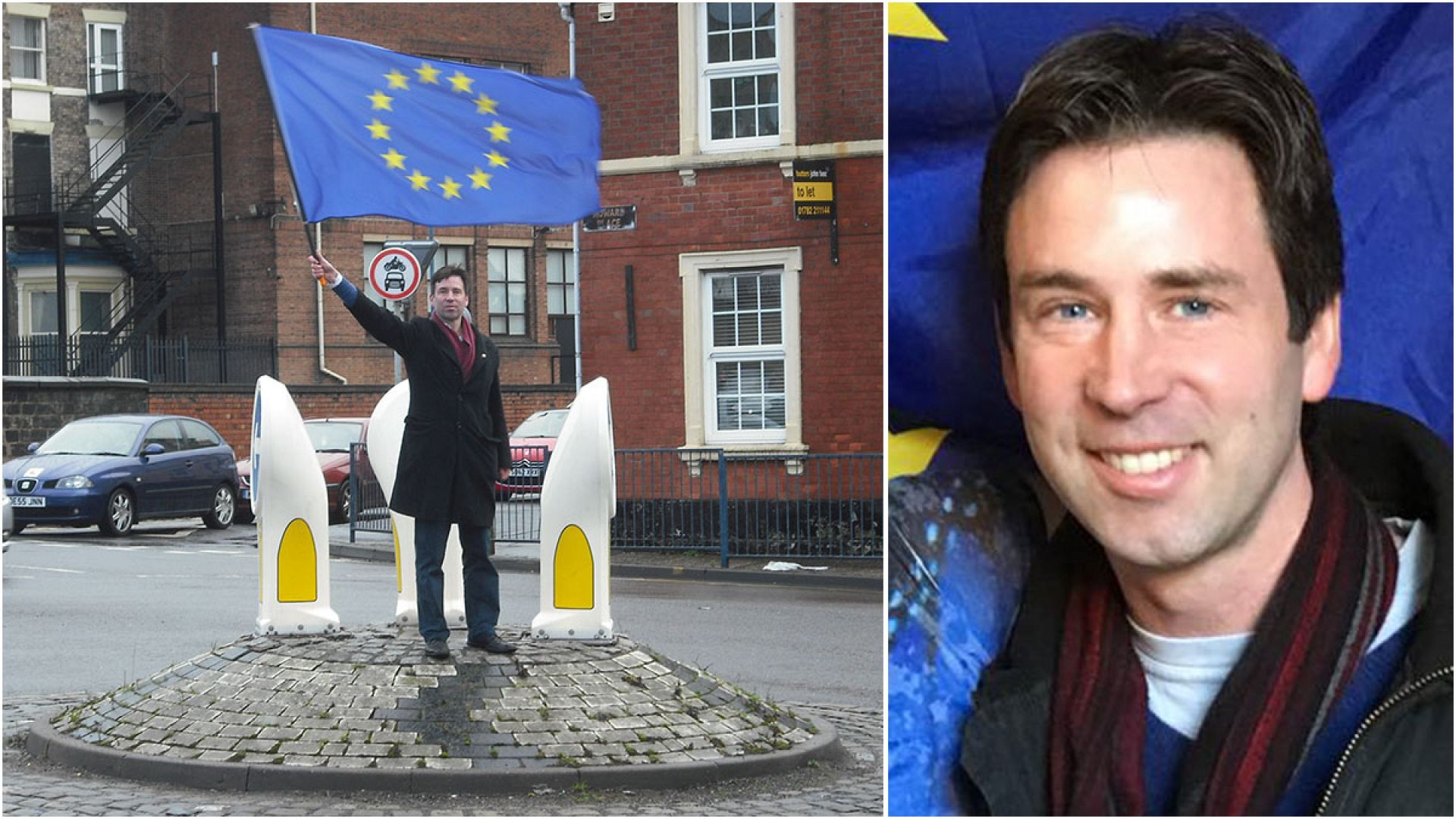 Meet the Englishman battling Brexit with just a flag | Euronews