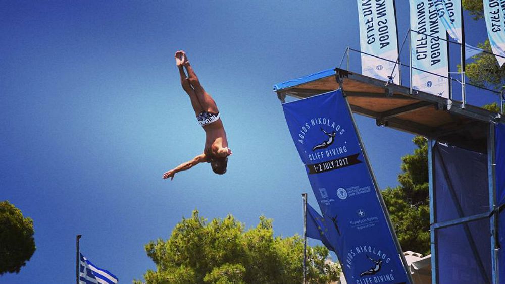 Kreta: 1. Cliff-Diving-Wettbewerb | Euronews