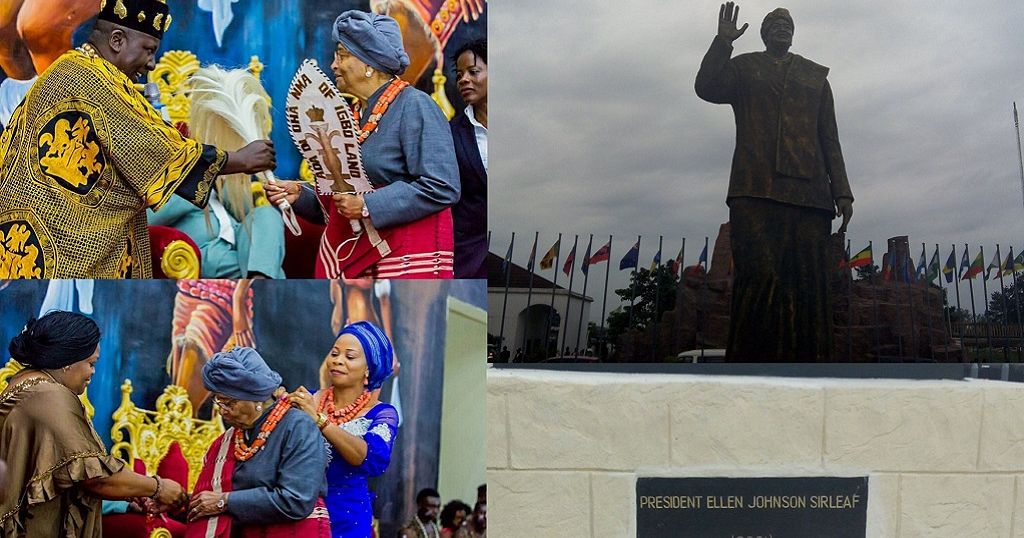 Liberia's Sirleaf honoured with statue in Nigeria next to that of Zuma ...