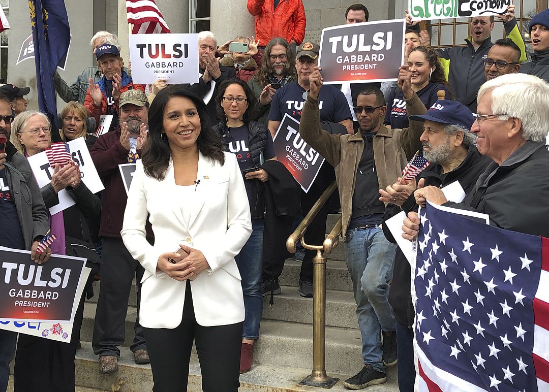Tulsi Gabbard banks on billboards, yard signs to get her message out ...