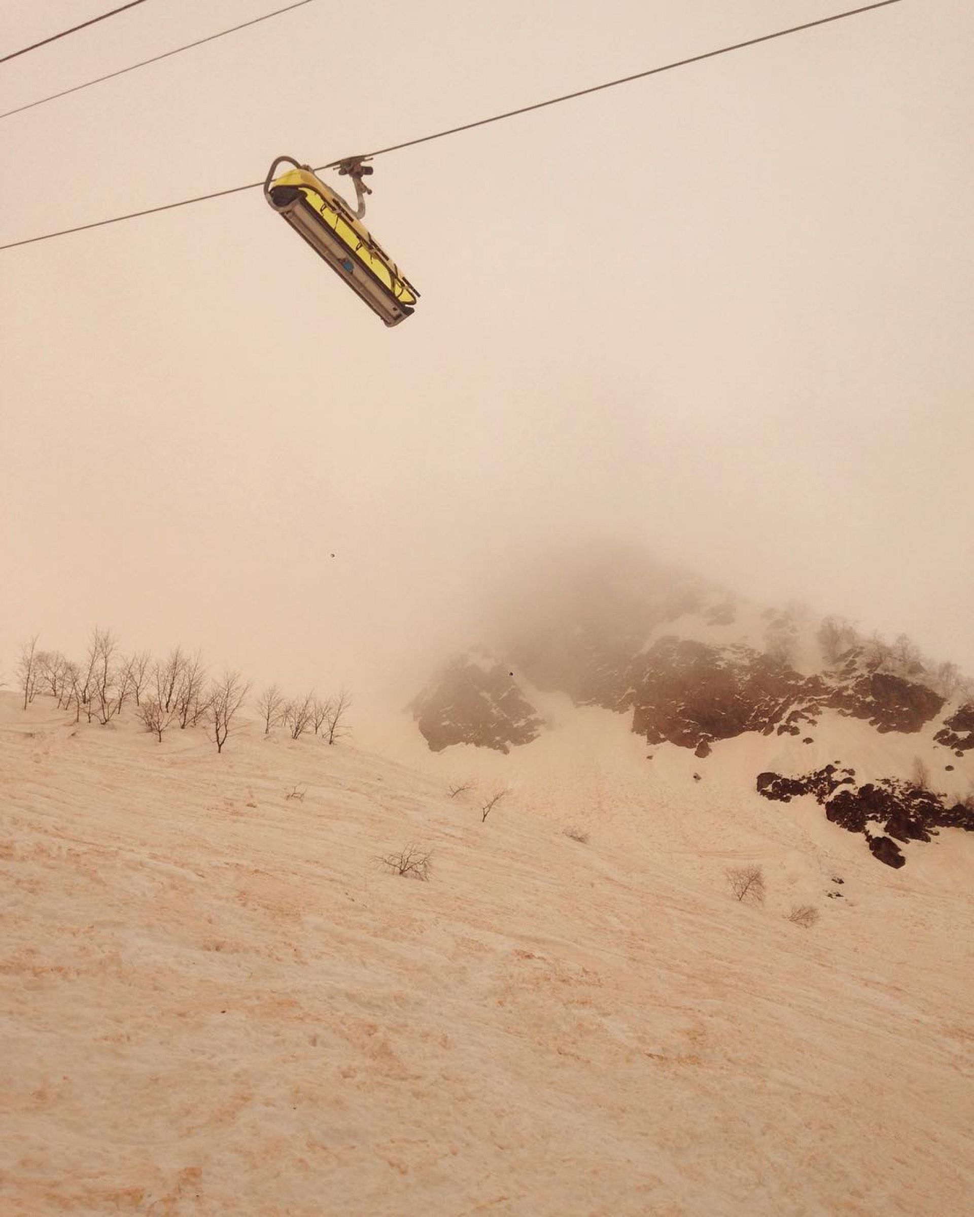 'Orange snow' transforms ski slopes in Eastern Europe into Mars-like ...