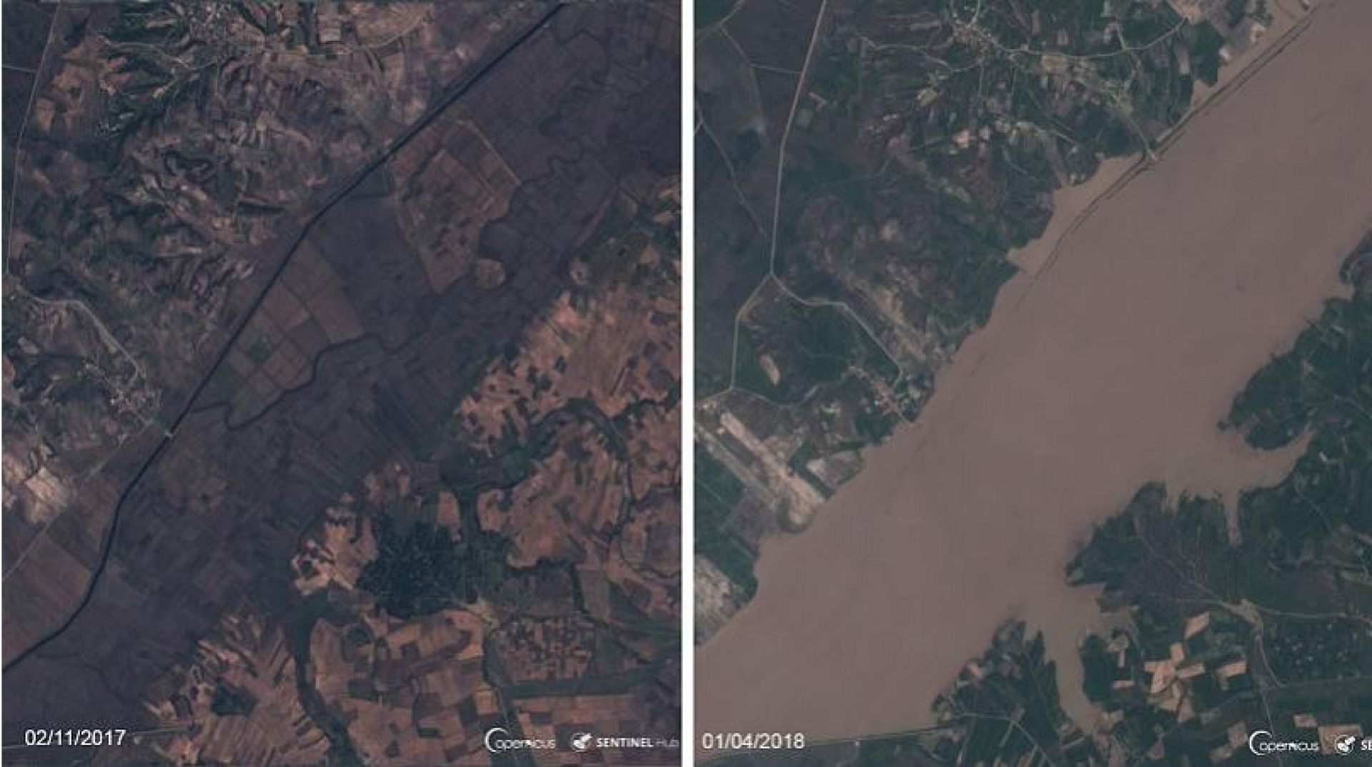 Watch how the Evros river floods parts of Greece and Turkey | Euronews