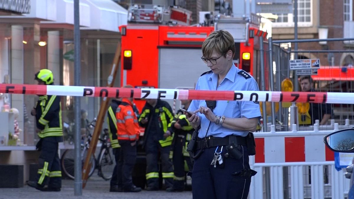 Three dead and 20 injured as van driven into crowd in Muenster, Germany ...