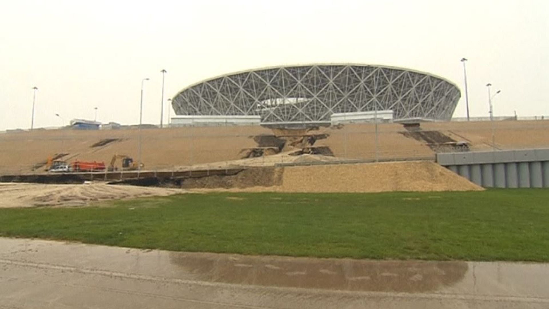 Watch: Heavy rain batters newly-built World Cup stadium | Euronews