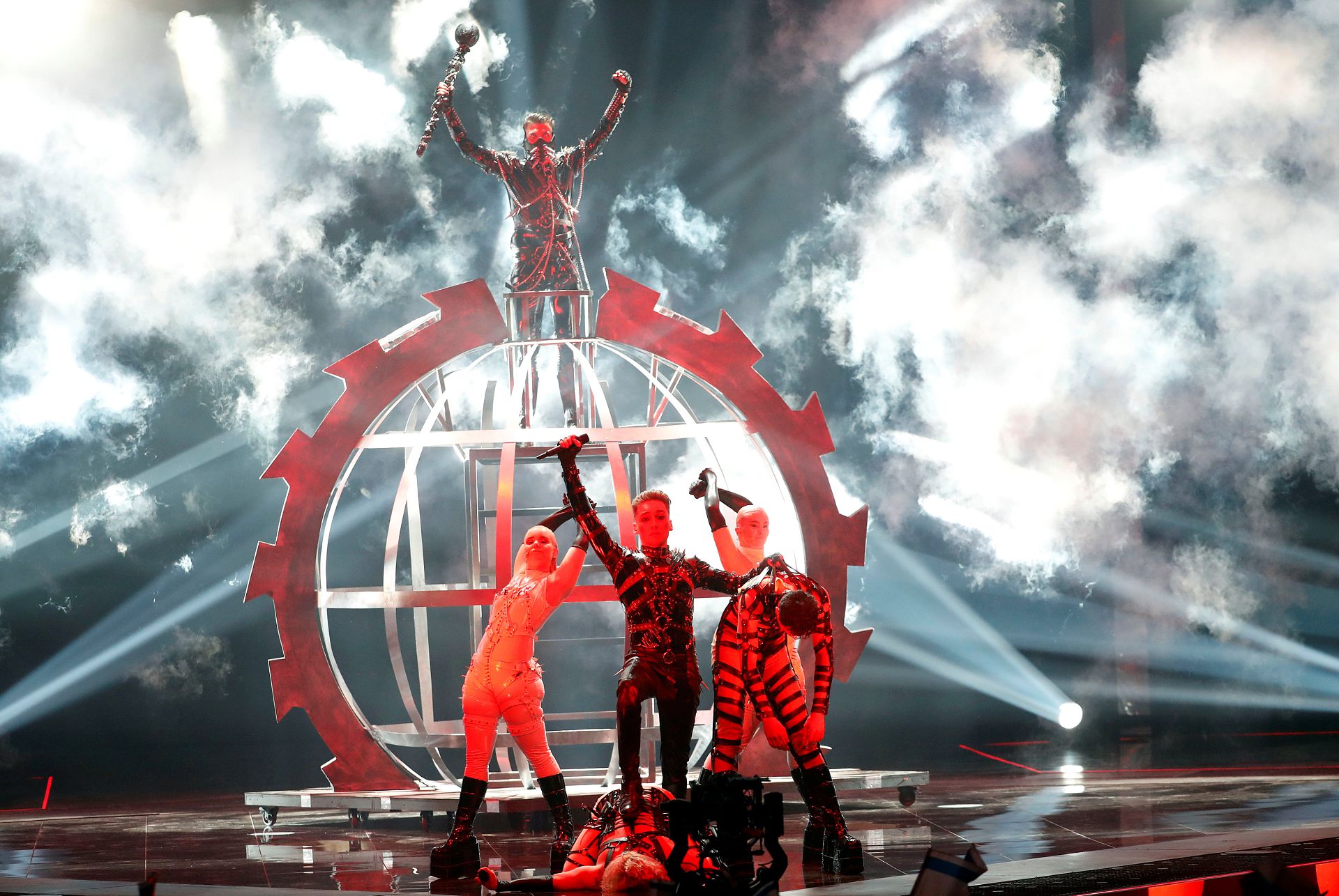 Iceland's Hatari raises Palestinian flags during Eurovision results ...