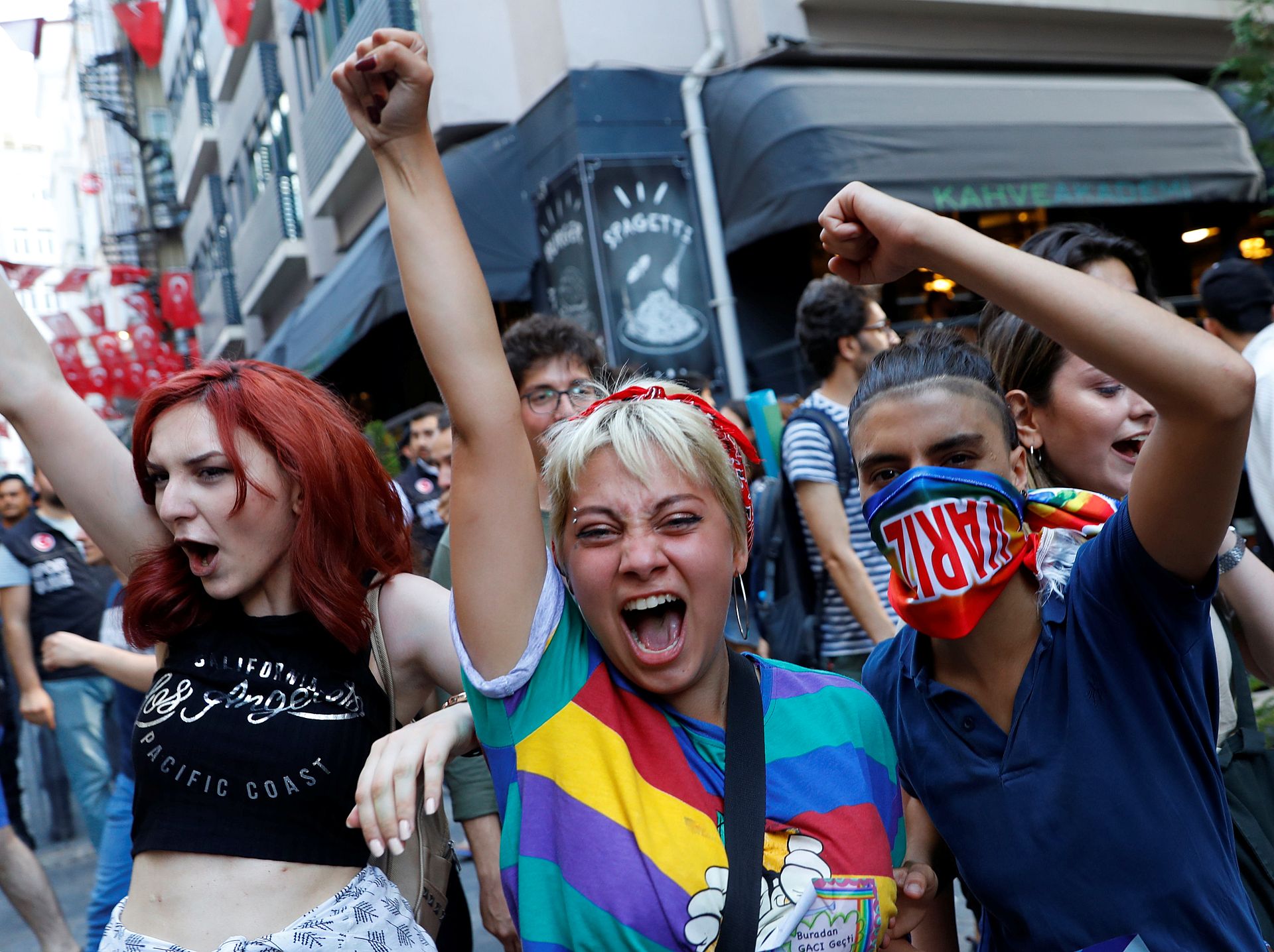 Activists march for Pride in Turkey before being dispersed by police ...