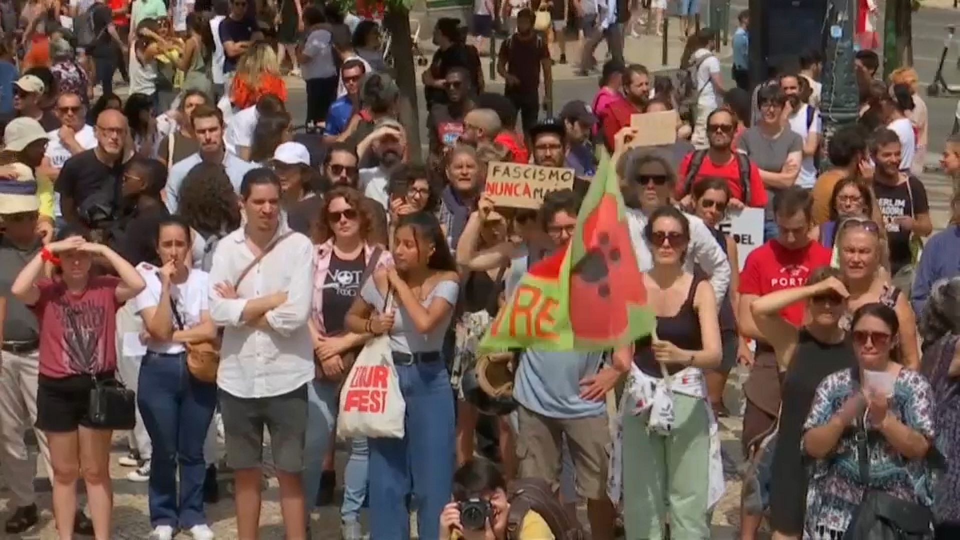 Anti-fascist protests in Portugal as European far-right groups attend a ...
