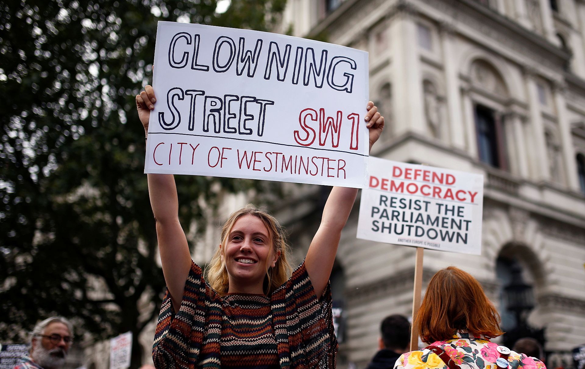 In pictures: The best placards from UK parliament shutdown protest ...