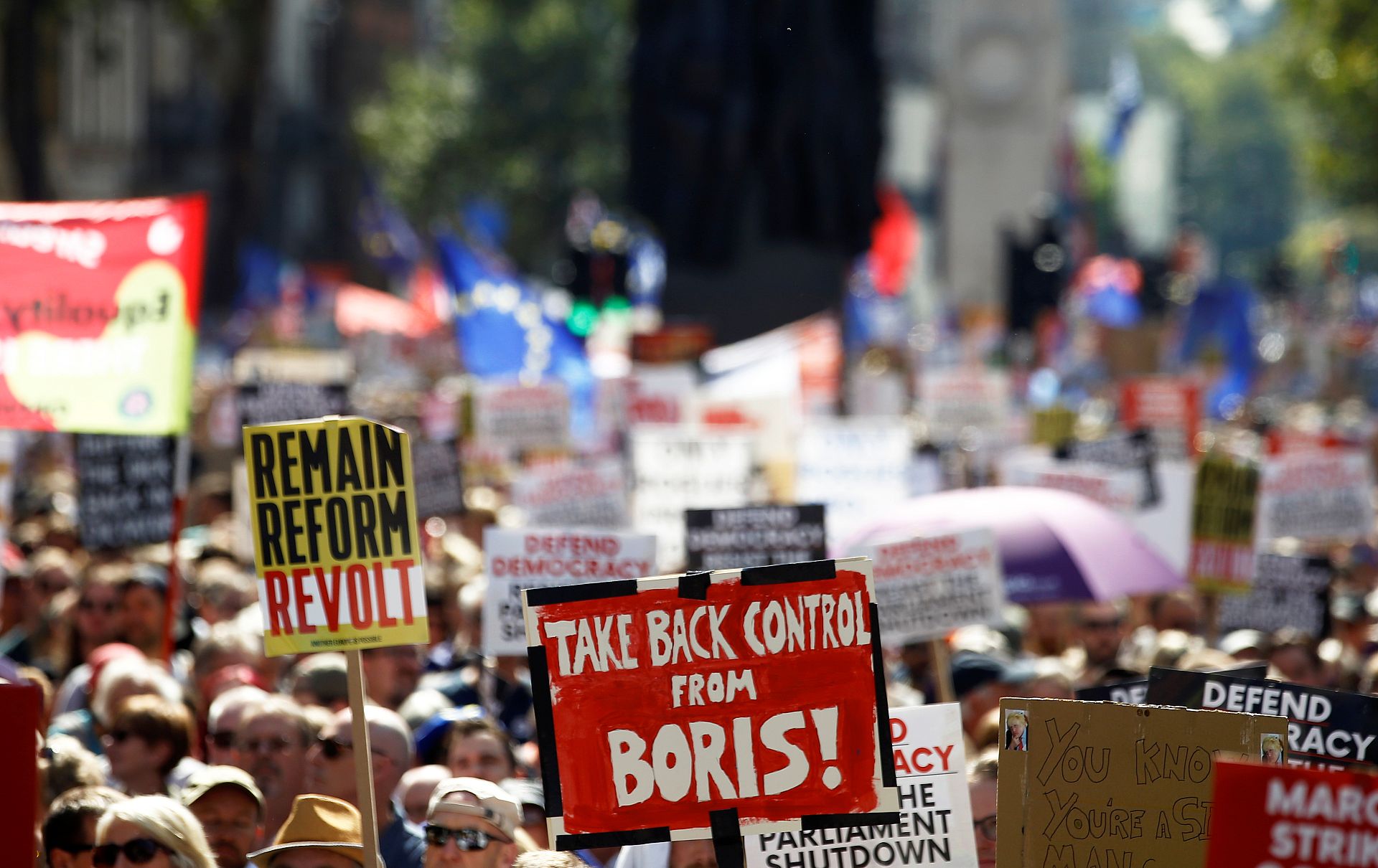 In pictures: The best placards from UK parliament shutdown protest ...