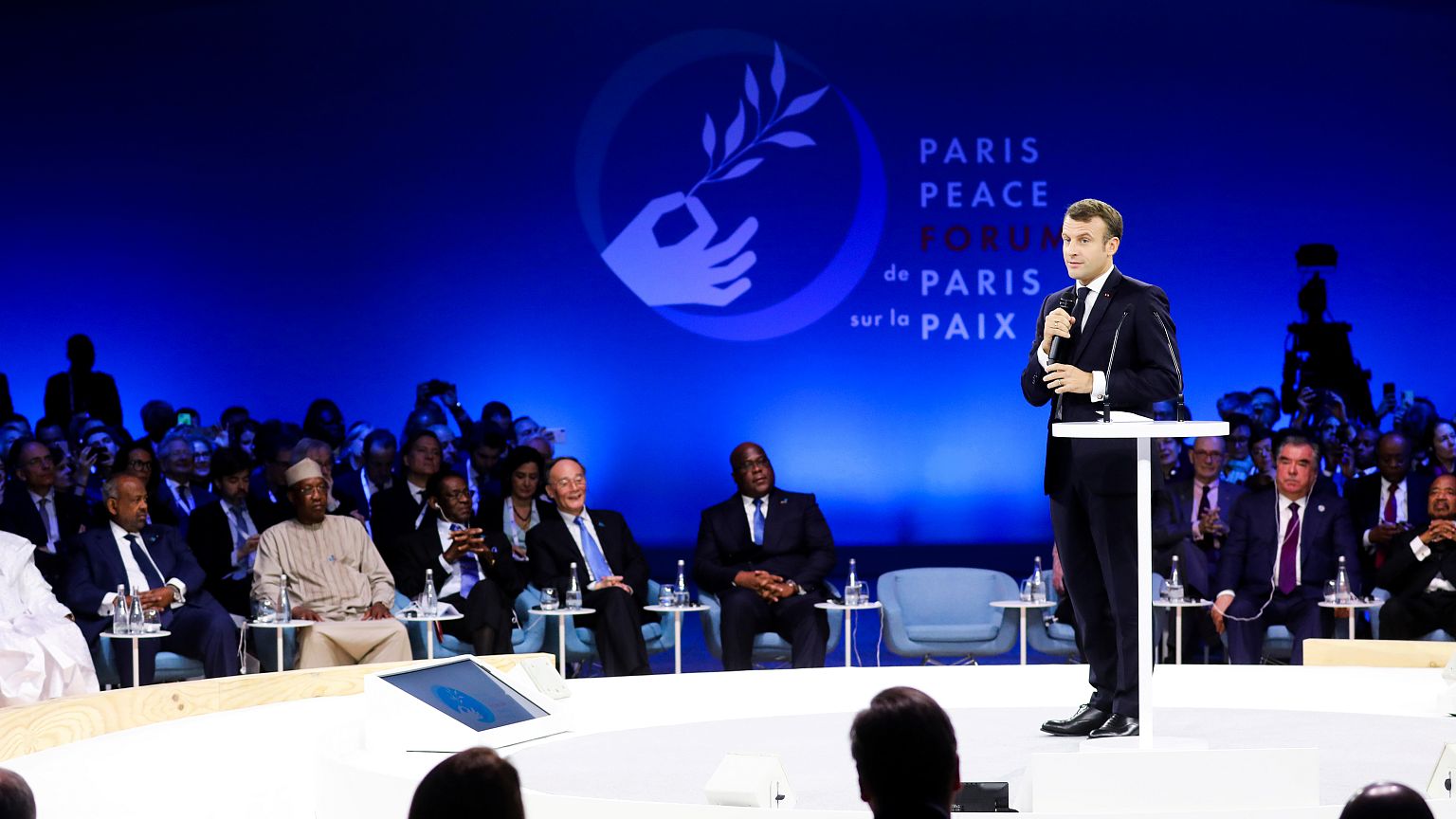 Paris Peace Forum: Macron attacks ‘hypocrisy’ over backlash to his NATO ...