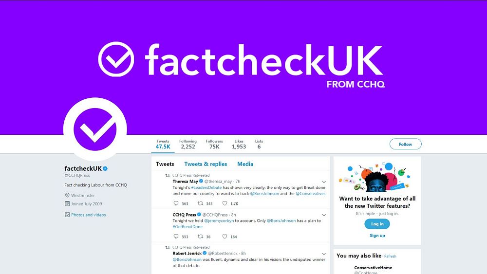 Conservatives under fire over 'Factcheck UK' Twitter rebranding | # ...