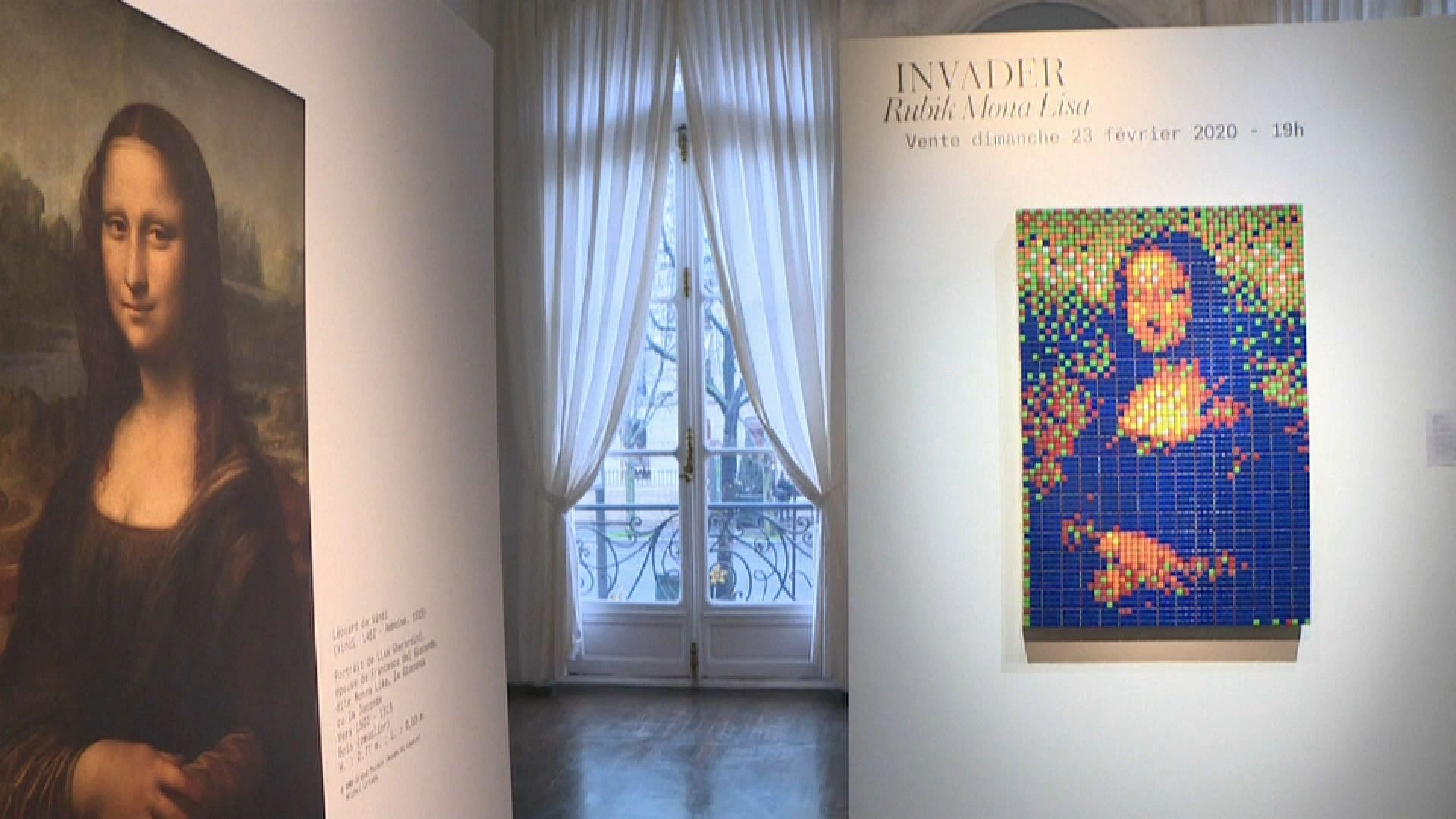 "Rubik Mona Lisa" réalisée par l'artiste Invader, mise aux enchères ...