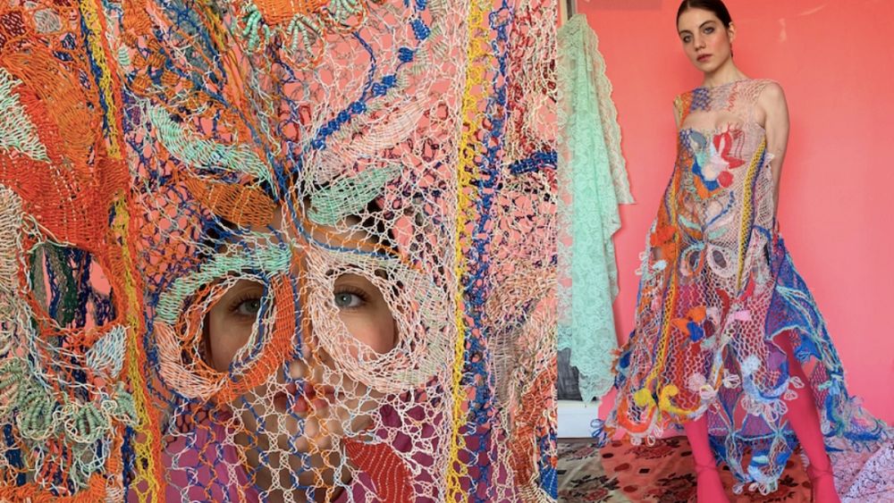 Designer creates stunning dresses from discarded electrical wires ...