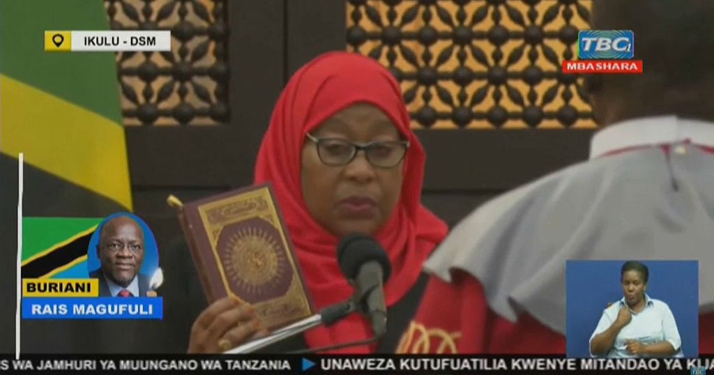Samia Suluhu Hassan sworn in as Tanzania's first female president ...