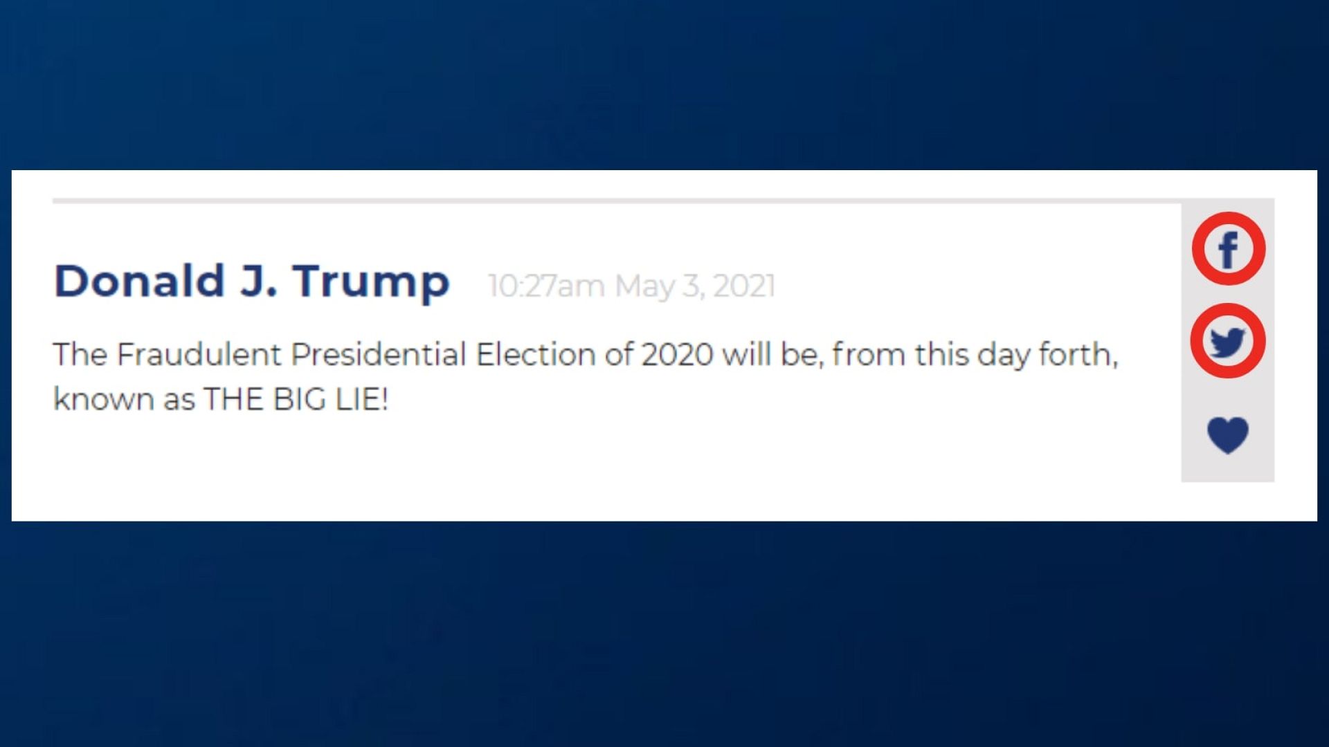 Trump's new blog posts can be shared on Facebook & Twitter despite ban ...