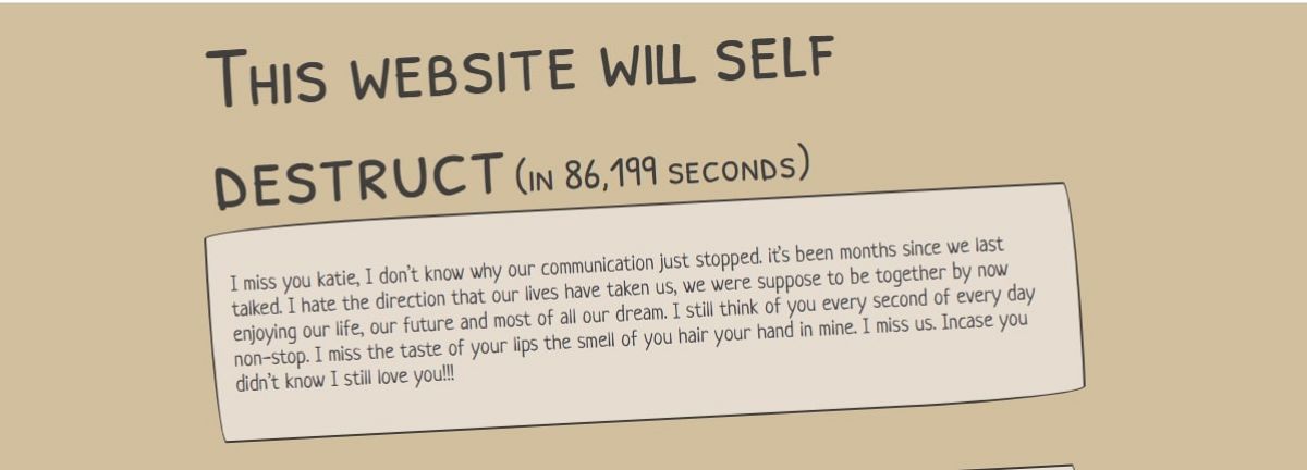 'This website will self-destruct': The site you can share your anxiety ...