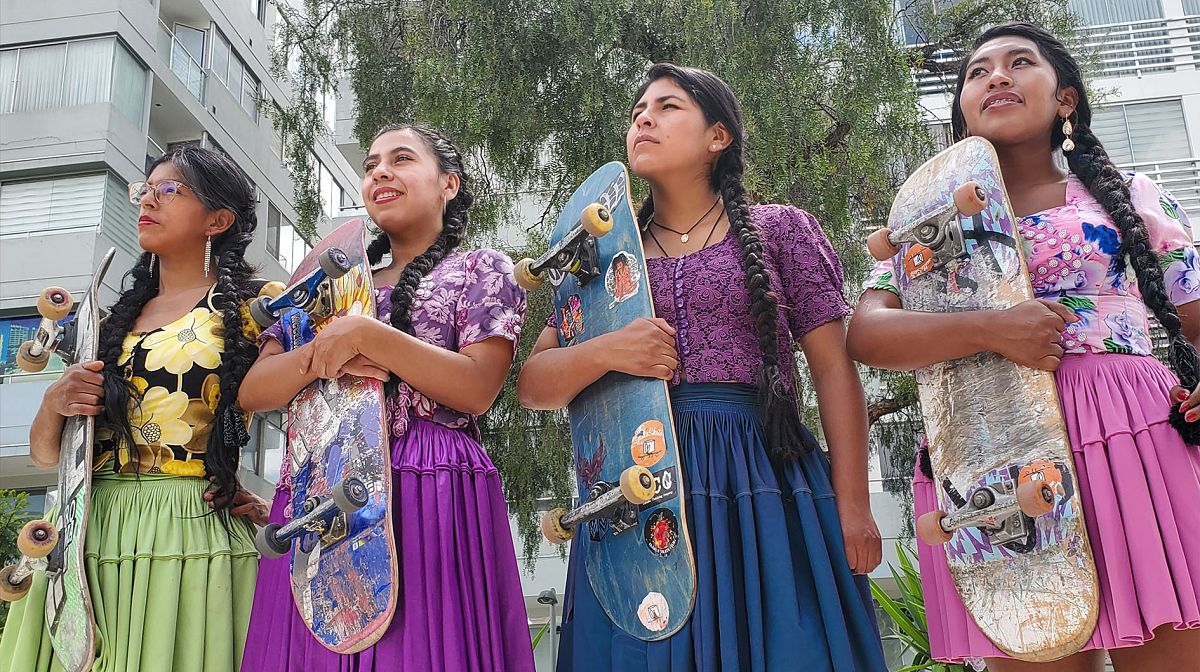 Meet the cholita skateboarders breaking down stereotypes in Bolivia ...