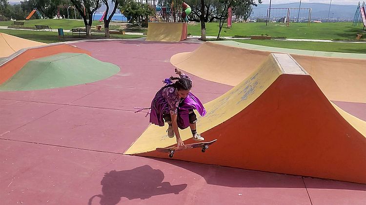 Meet the cholita skateboarders breaking down stereotypes in Bolivia ...