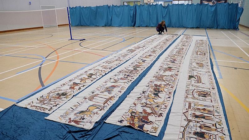 Meet the woman making a Bayeux Tapestry replica on her own from scratch ...