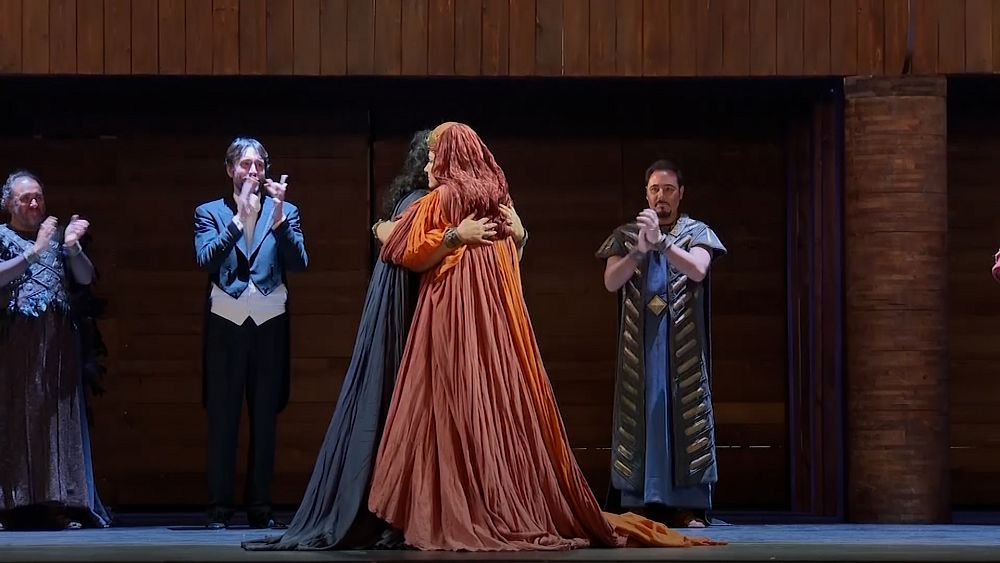 Ukrainian and Russian opera stars in emotional embrace after ...