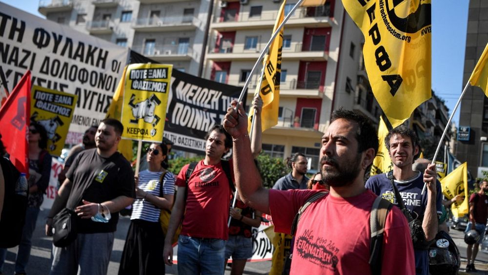 Anti-fascist protesters rally in Greece during Golden Dawn appeal trial ...