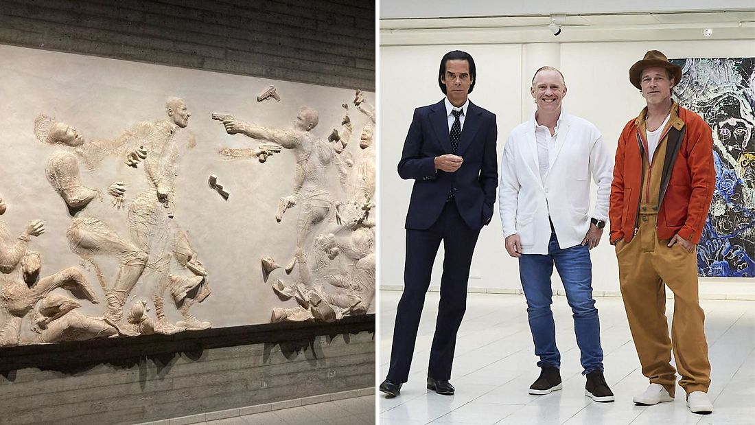 Take a look at the powerful sculptures made by Brad Pitt on display in ...