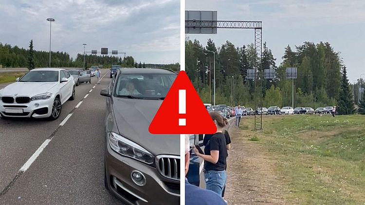 Debunked: Russians were not in a 35km queue at Finland border | Euronews