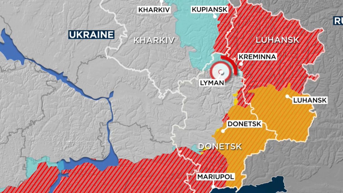 Ucrania recupera el bastión de Limán, en Donetsk, un día después de que Rusia se la anexionara ...