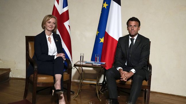 Macron and Truss kiss and make up in Prague after 'friend or foe' row ...