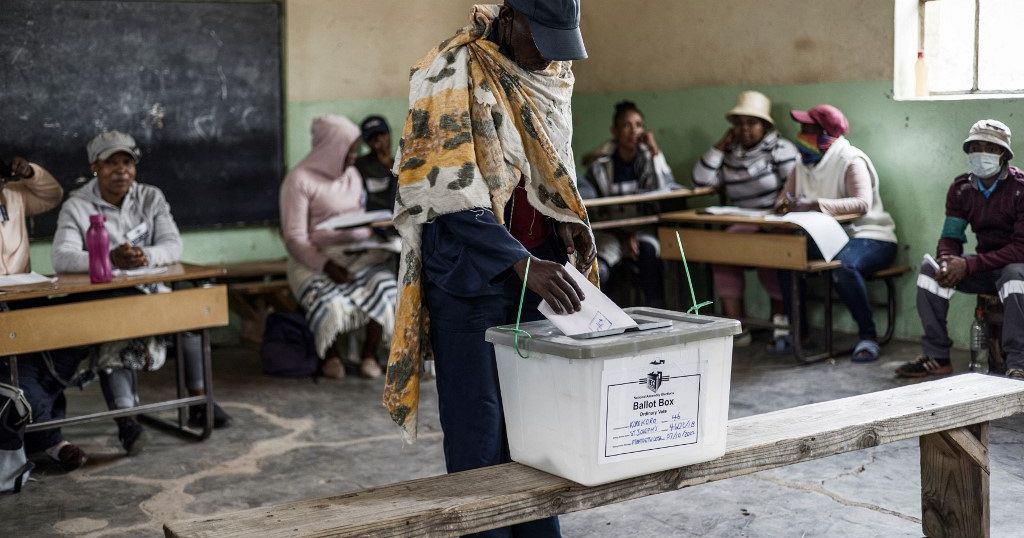 Voters in Lesotho cast their ballots in parliamentary elections ...