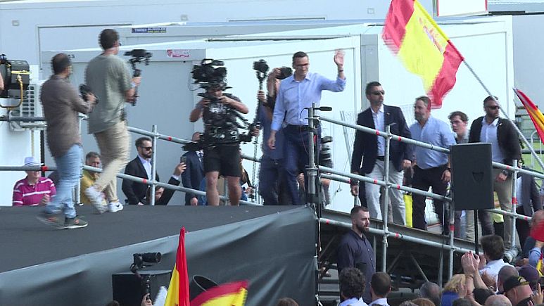 Far-right Spanish party Vox hosts rally with international leaders ...