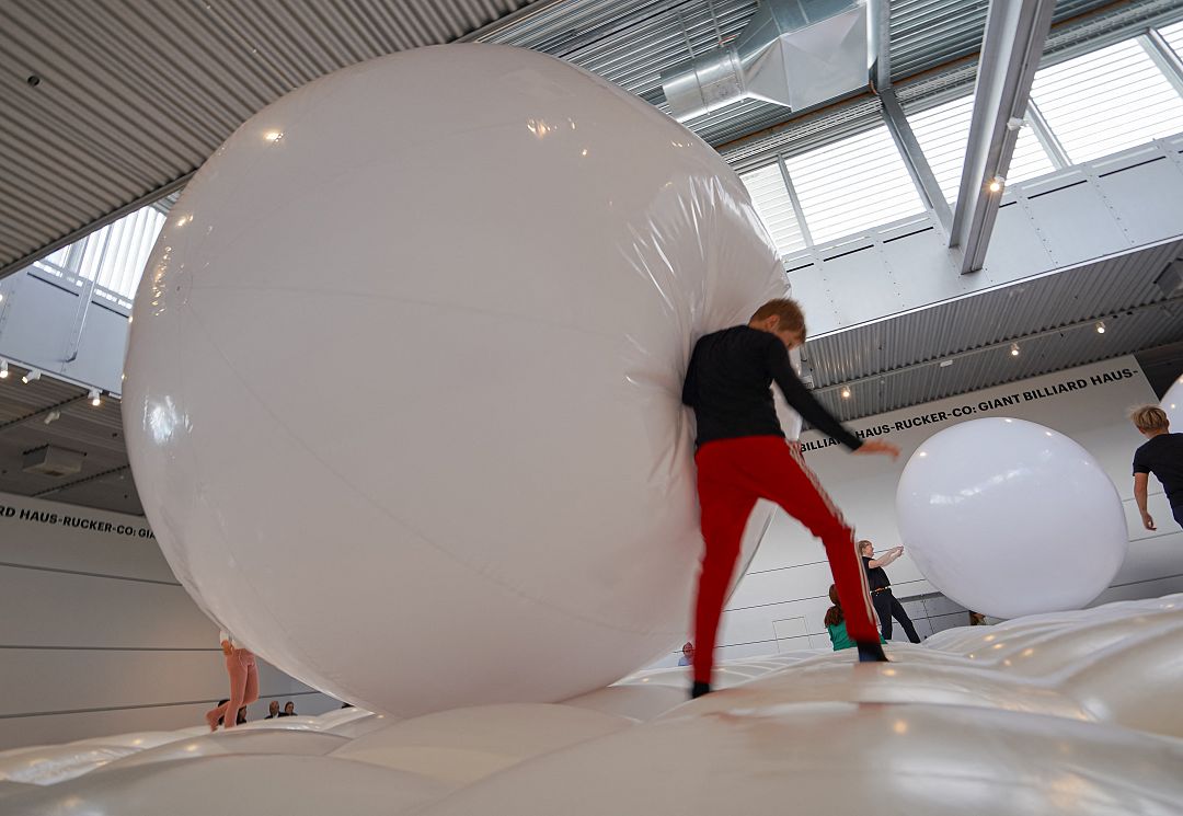 'Giant Billiard': Danish museum invites visitors to bounce around in ...