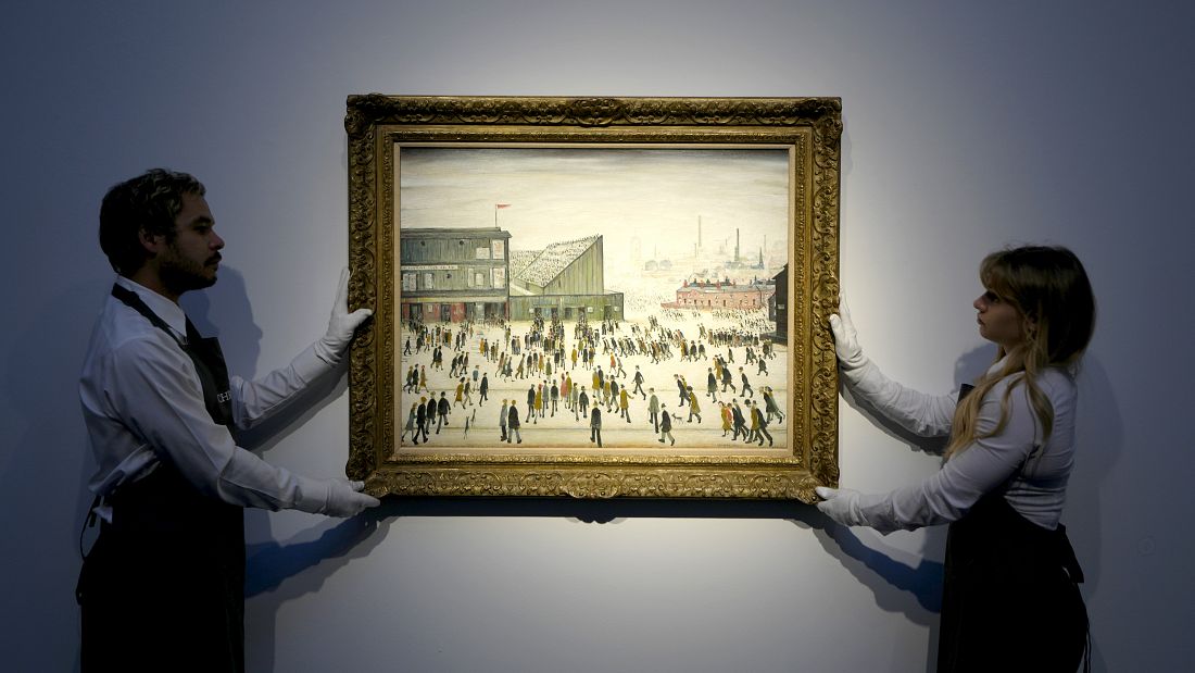 LS Lowry's iconic football painting remains in public sight after ...