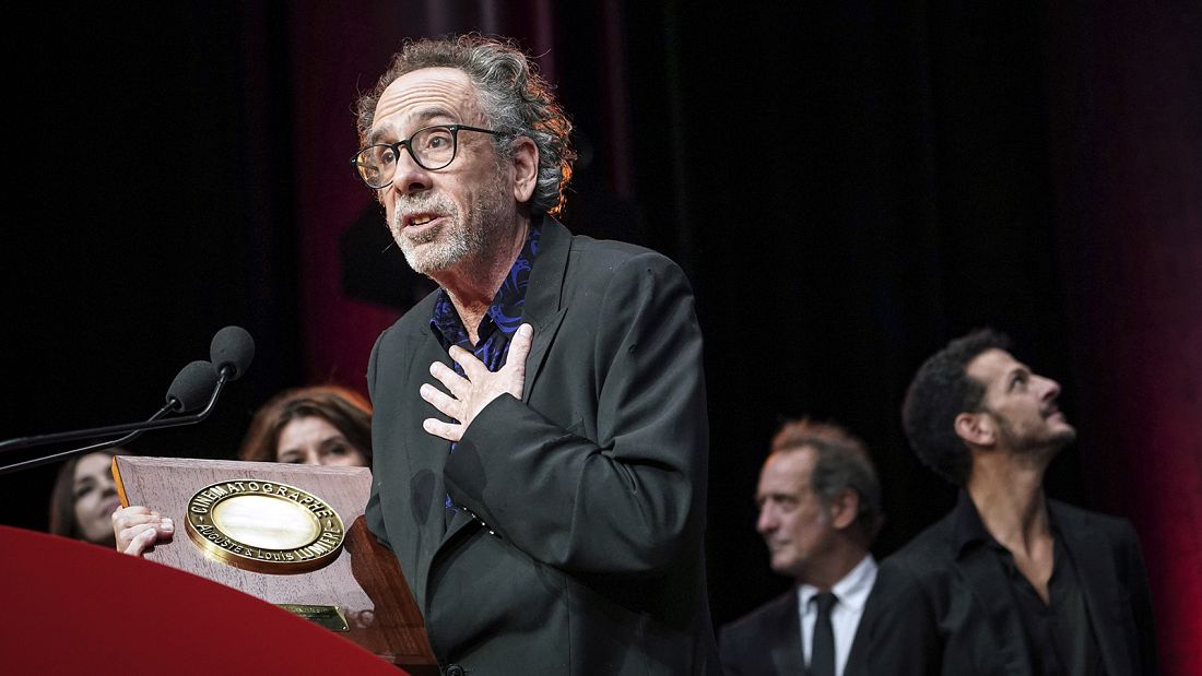Tim Burton moved to tears as he receives recognition for decades-long ...
