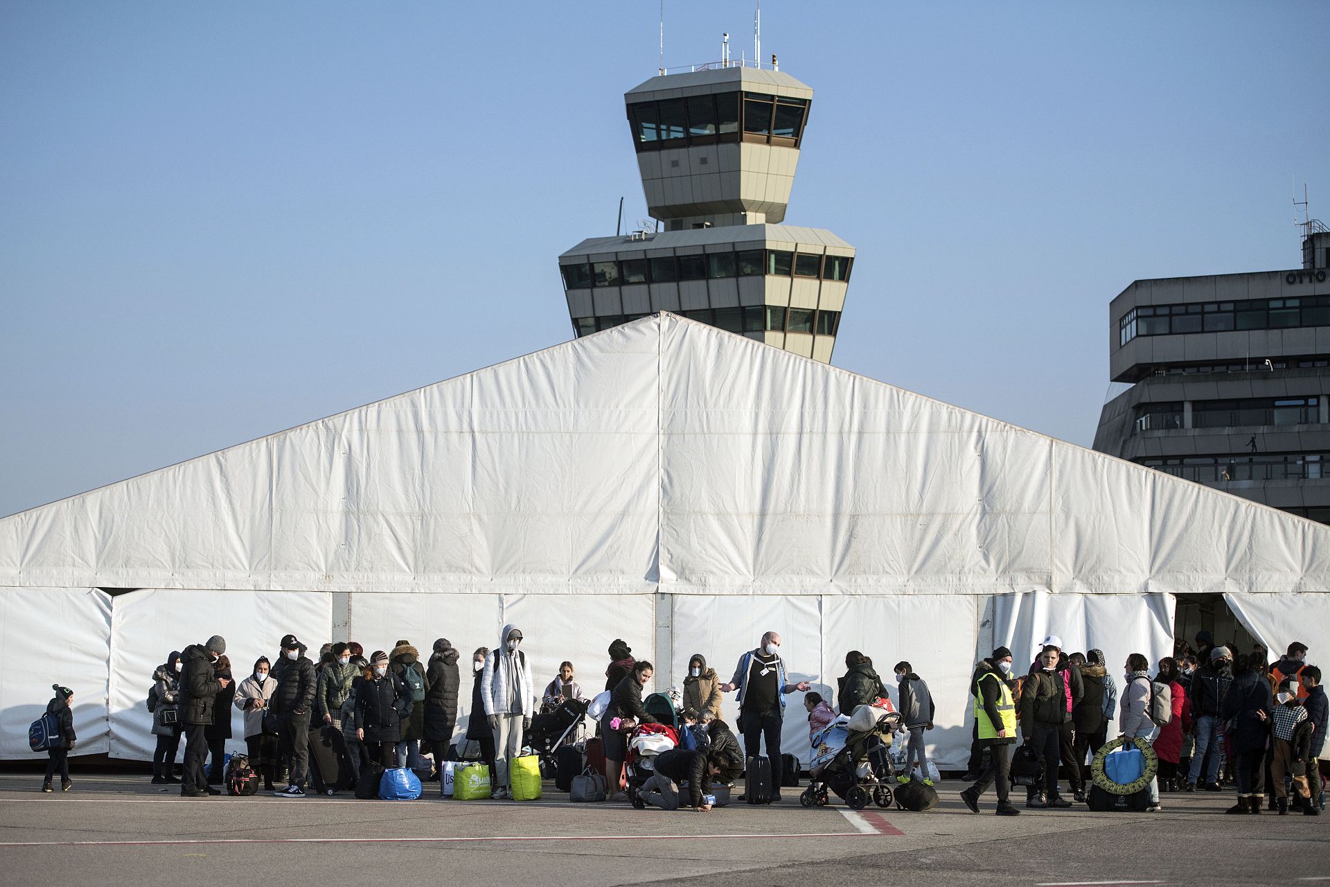 Refugee shelter expanded at former airport in Berlin to prepare for ...