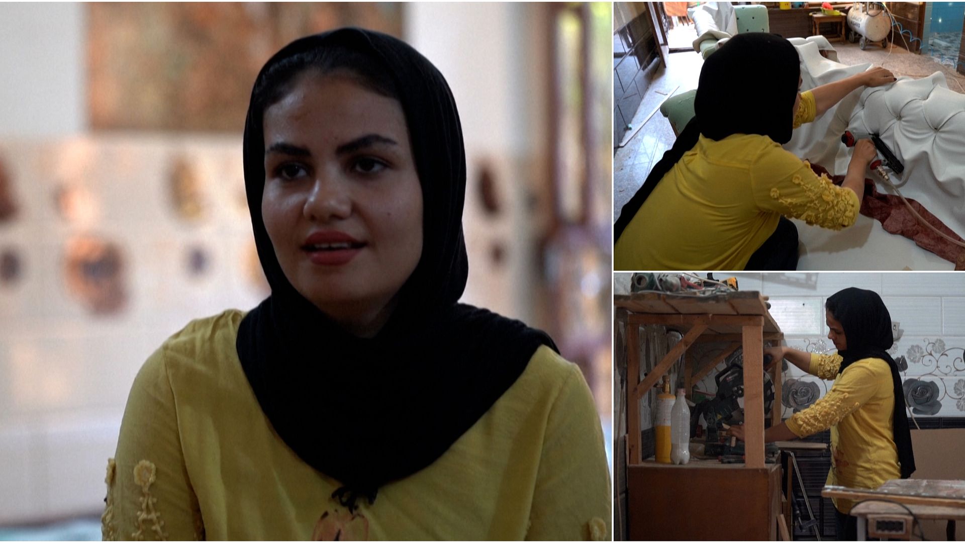 Breaking all the rules! Female Iraqi furniture-maker carves up ...