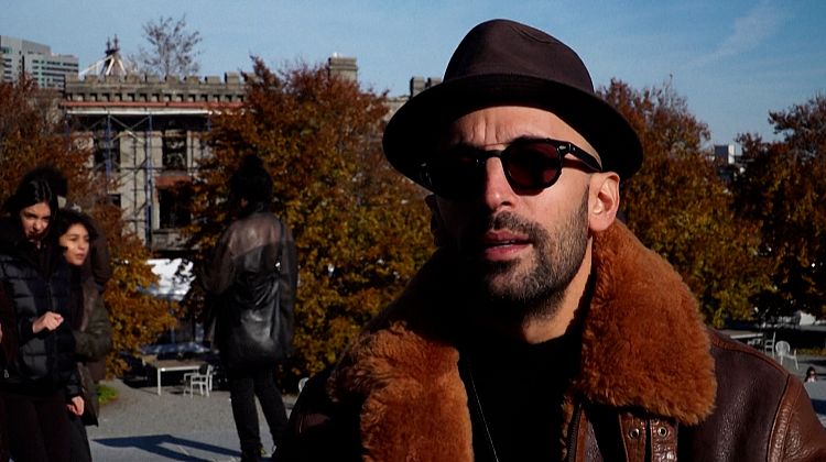 French artist JR stages art performance in New York to support Iranian ...