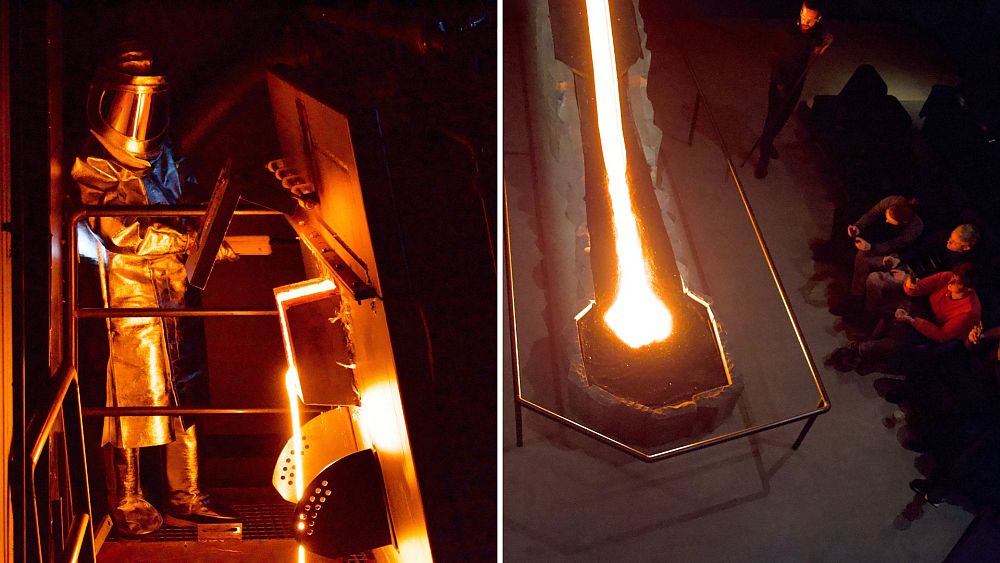 Molten hot: Icelandic show recreates volcanic eruptions by pouring lava ...