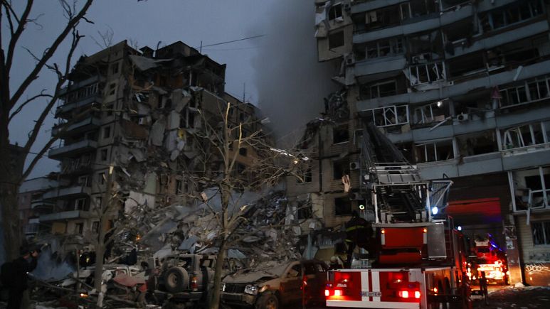 Five dead in Dnipro after Russian rocket hits multi-story building ...