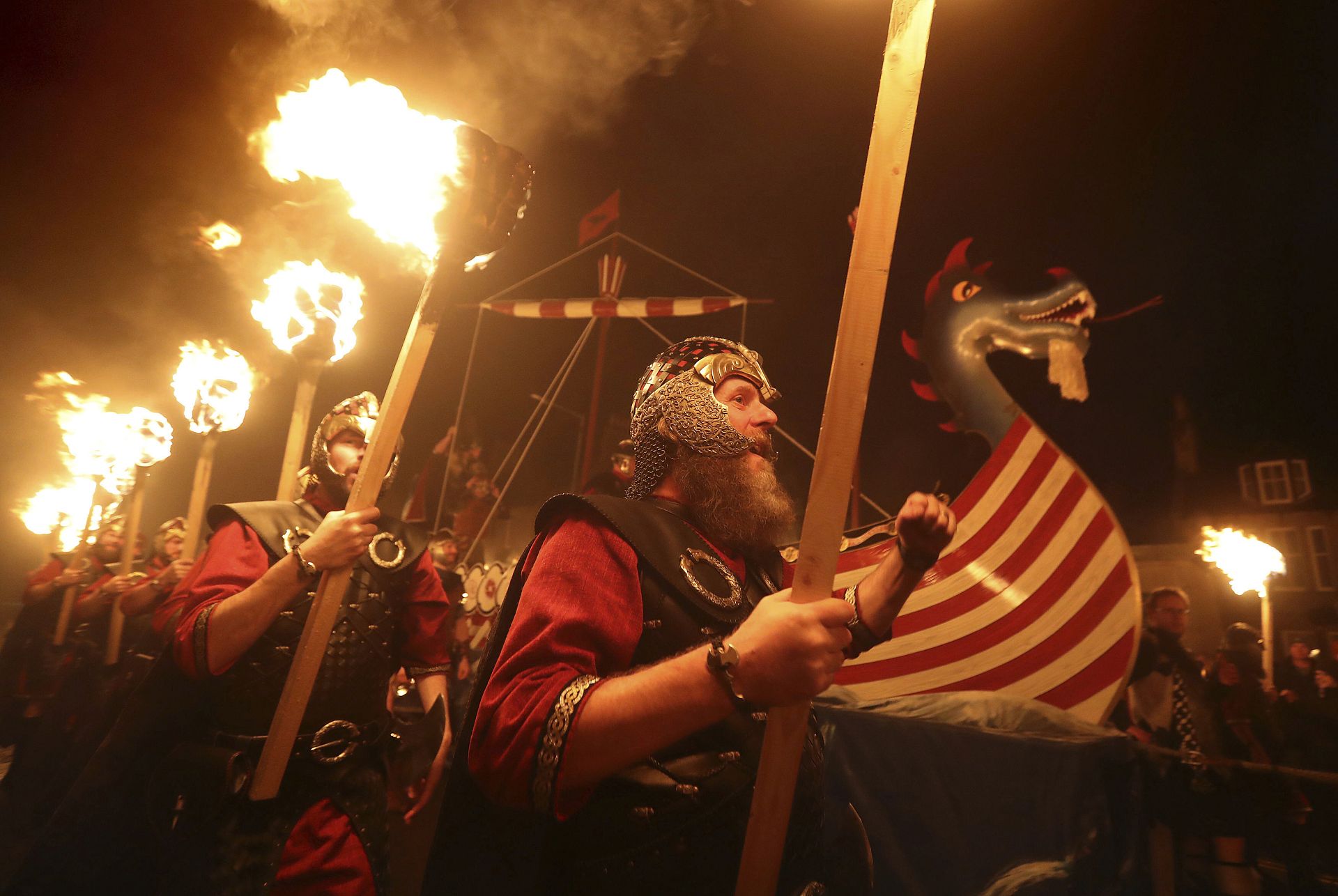 Thousands gather in Shetland as women participate in Up Helly Aa ...