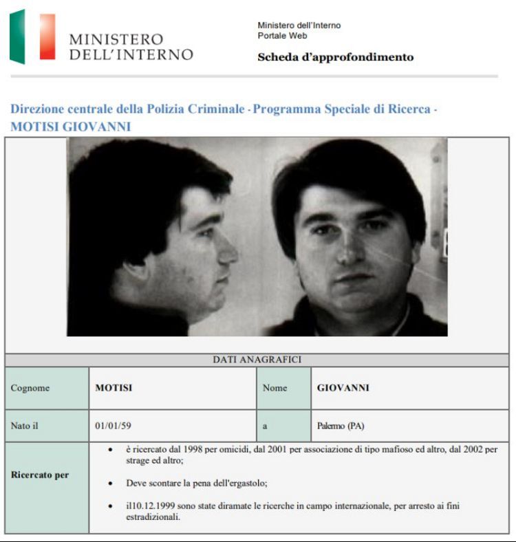 Eis a lista da polícia italiana dos mafiosos mais perigosos ainda em ...