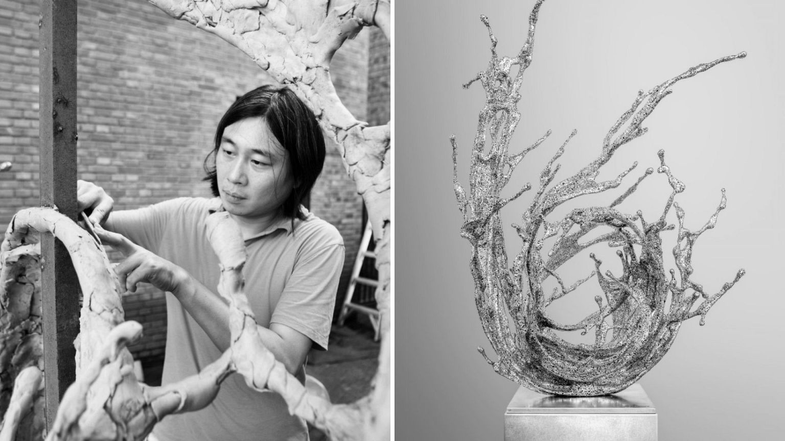 Renowned Chinese artist Zheng Lu to showcase gravity-defying water sculptures in London | Euronews