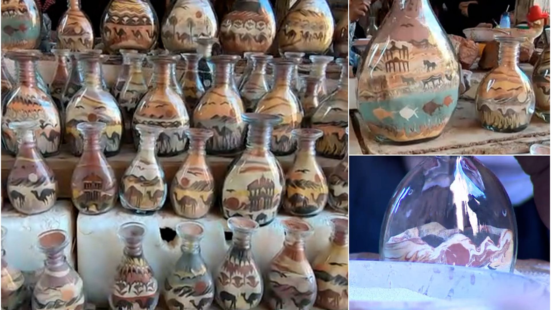 Video. Jordan's famous "sand bottle art" displayed in Petra | Euronews