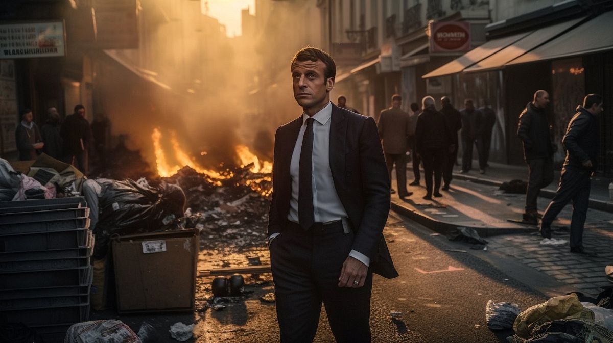 Comment l'IA met le président Macron au milieu des manifestations ...